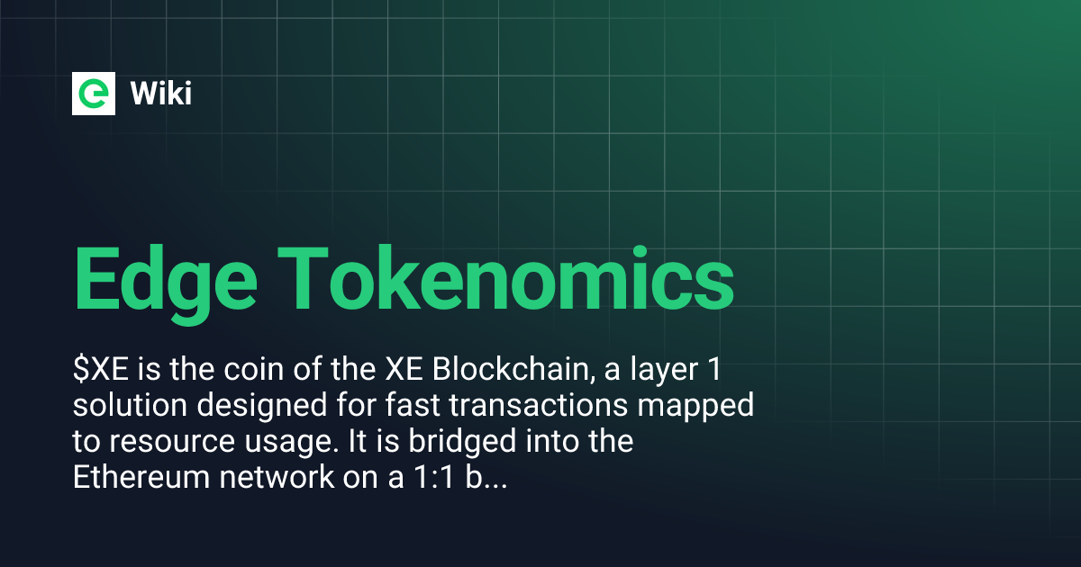 Edge Tokenomics | Wiki