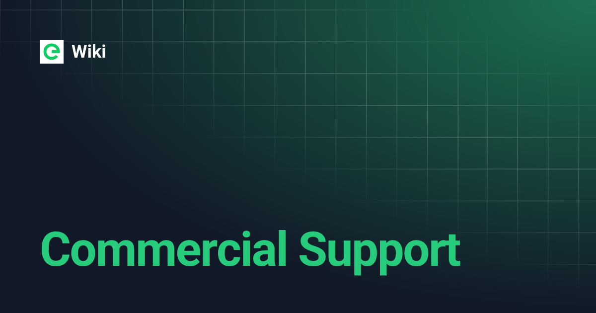 Commercial Support | Wiki